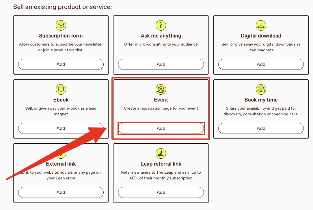 Creating Products: Events – The Leap