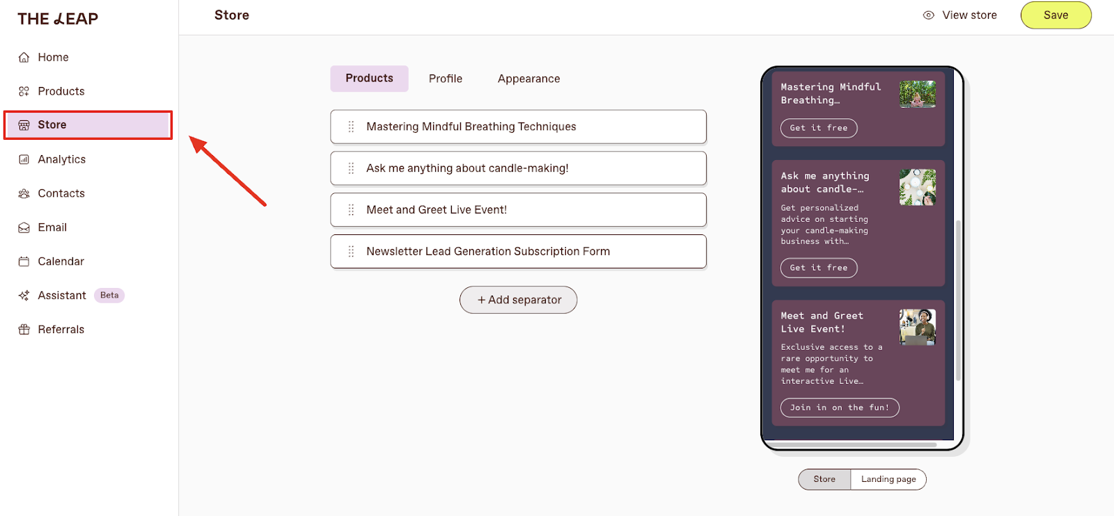 How Can I Add a Link to my Leap Store? – The Leap